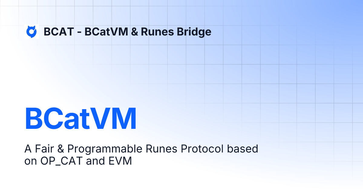 BCatVM | BCAT - BCatVM & Runes Bridge